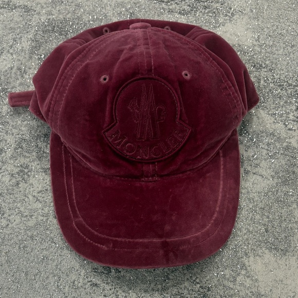 Moncler | Accessories | Moncler Deep Red Logo Cap | Poshmark